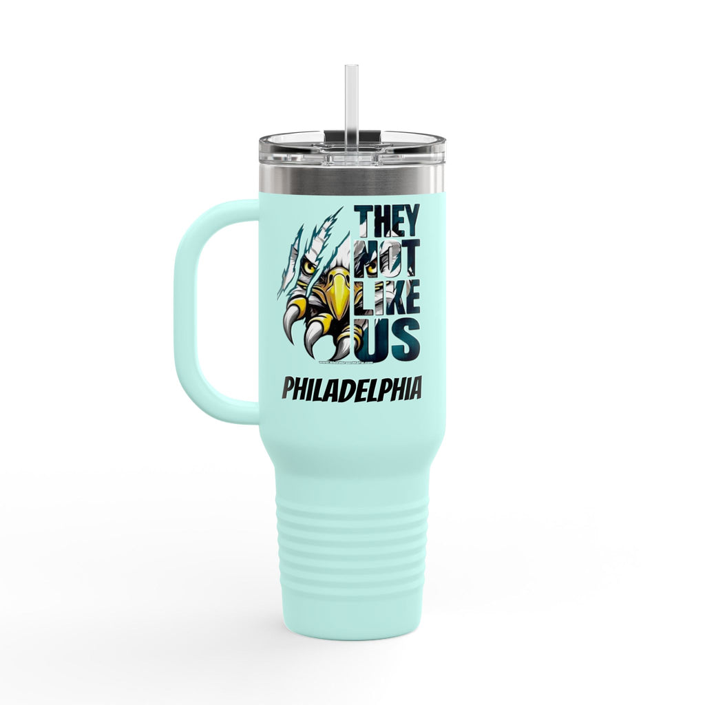 They Want Us — 40oz Insulated Travel Mug with Fierce Eagle Claw Design ...